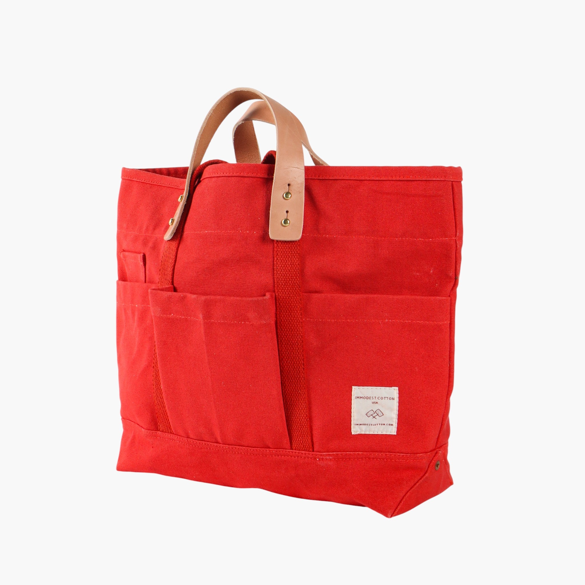 Construction Tote | Persimmon – IMMODEST COTTON