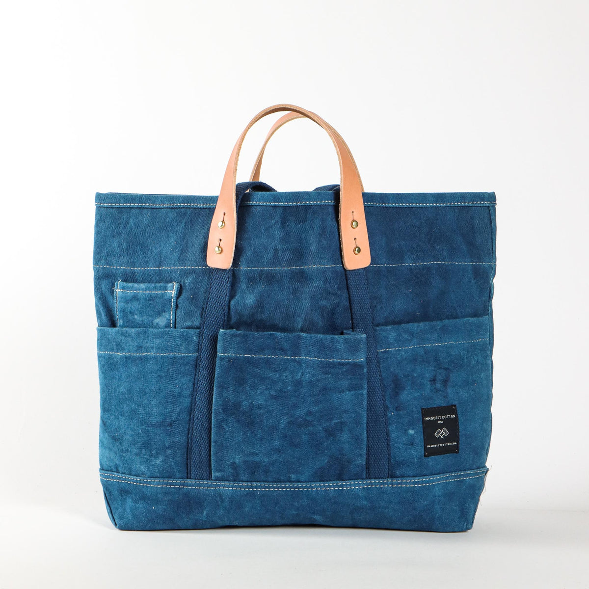 Construction Tote | Indigo – IMMODEST COTTON