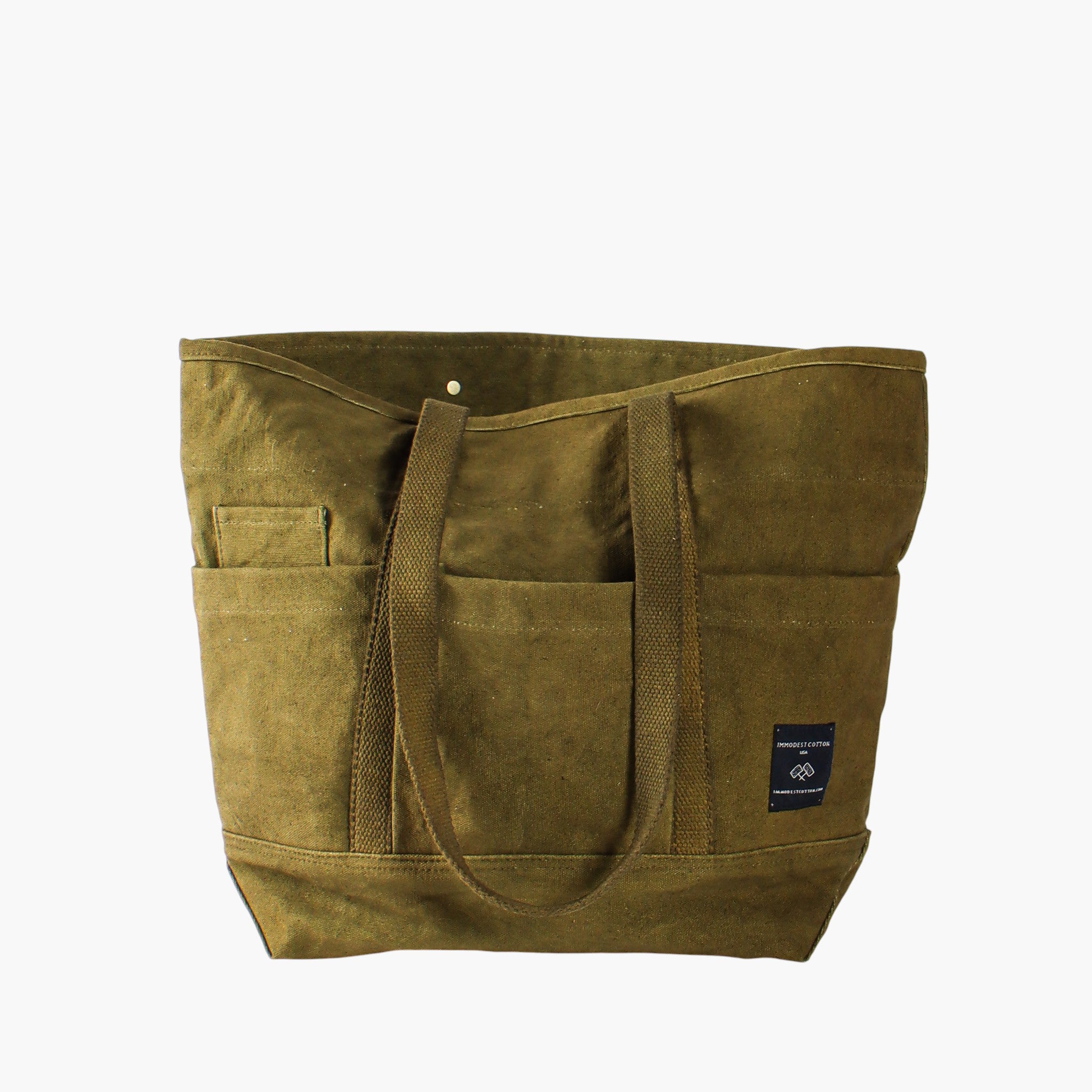 Construction Tote | Olive – IMMODEST COTTON