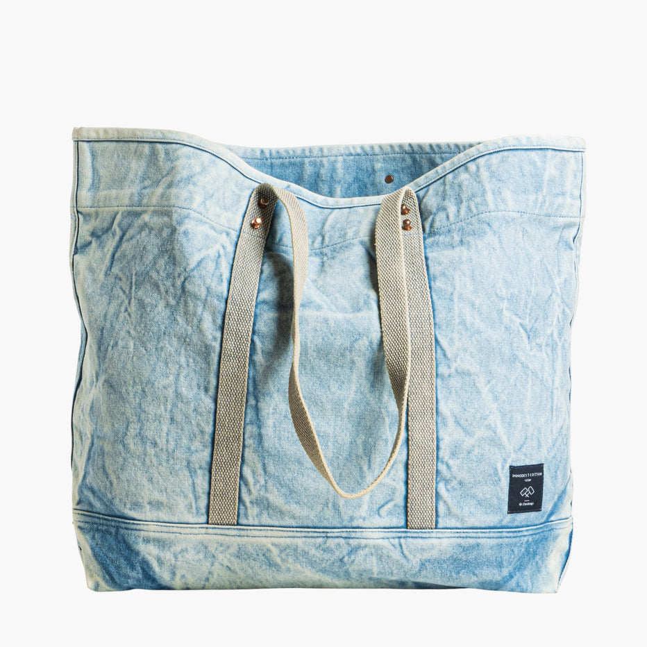 Large East West Tote | Acid Wash – IMMODEST COTTON