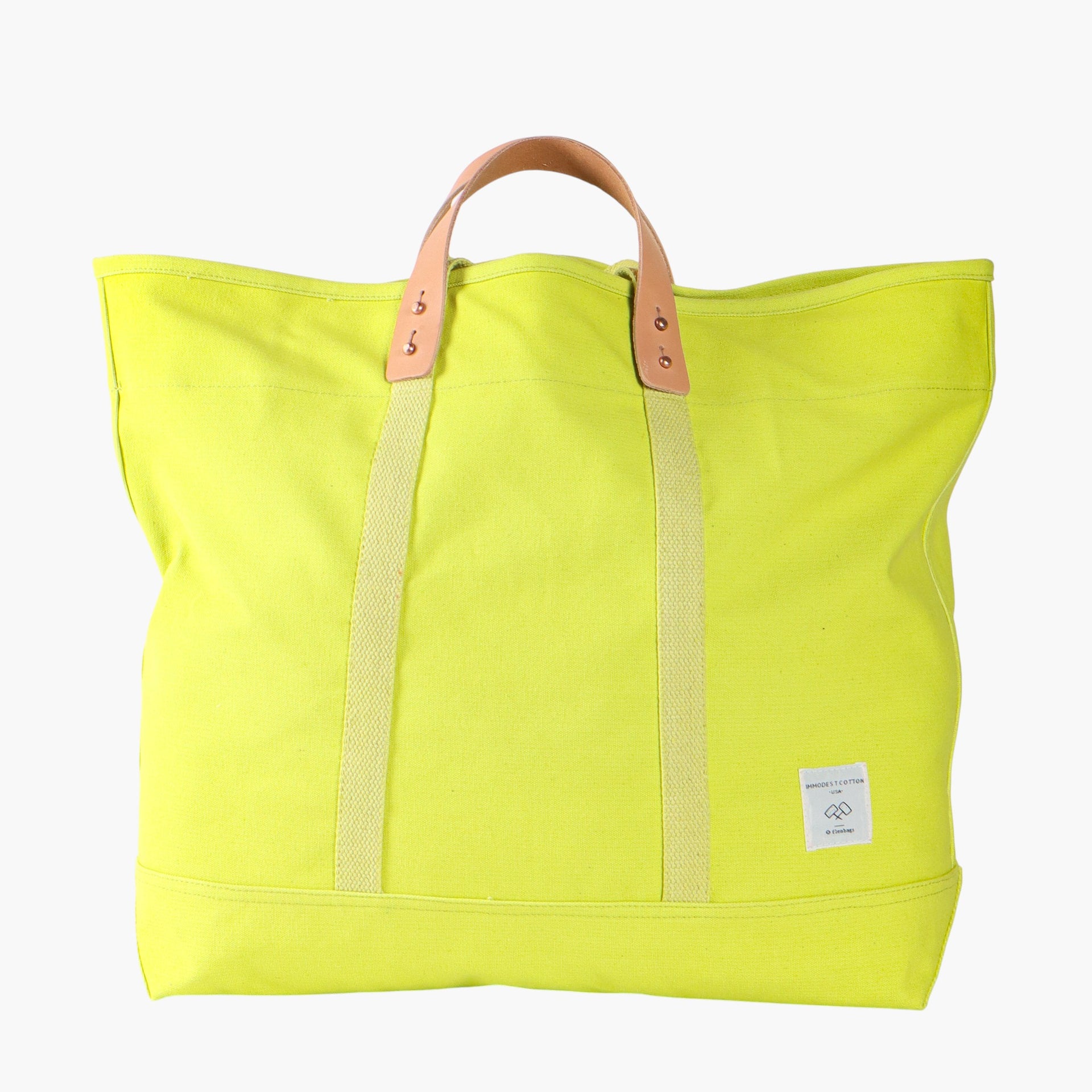 Large East West Tote | Lime – IMMODEST COTTON