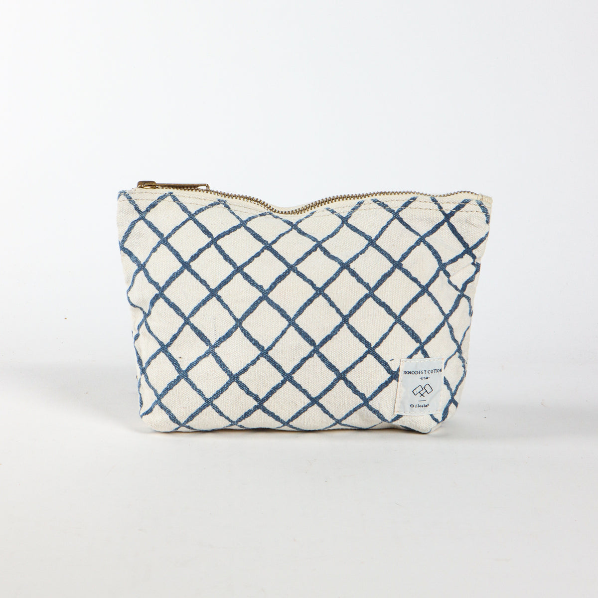 Sardine Pouch | Crosshatch (sample) – IMMODEST COTTON