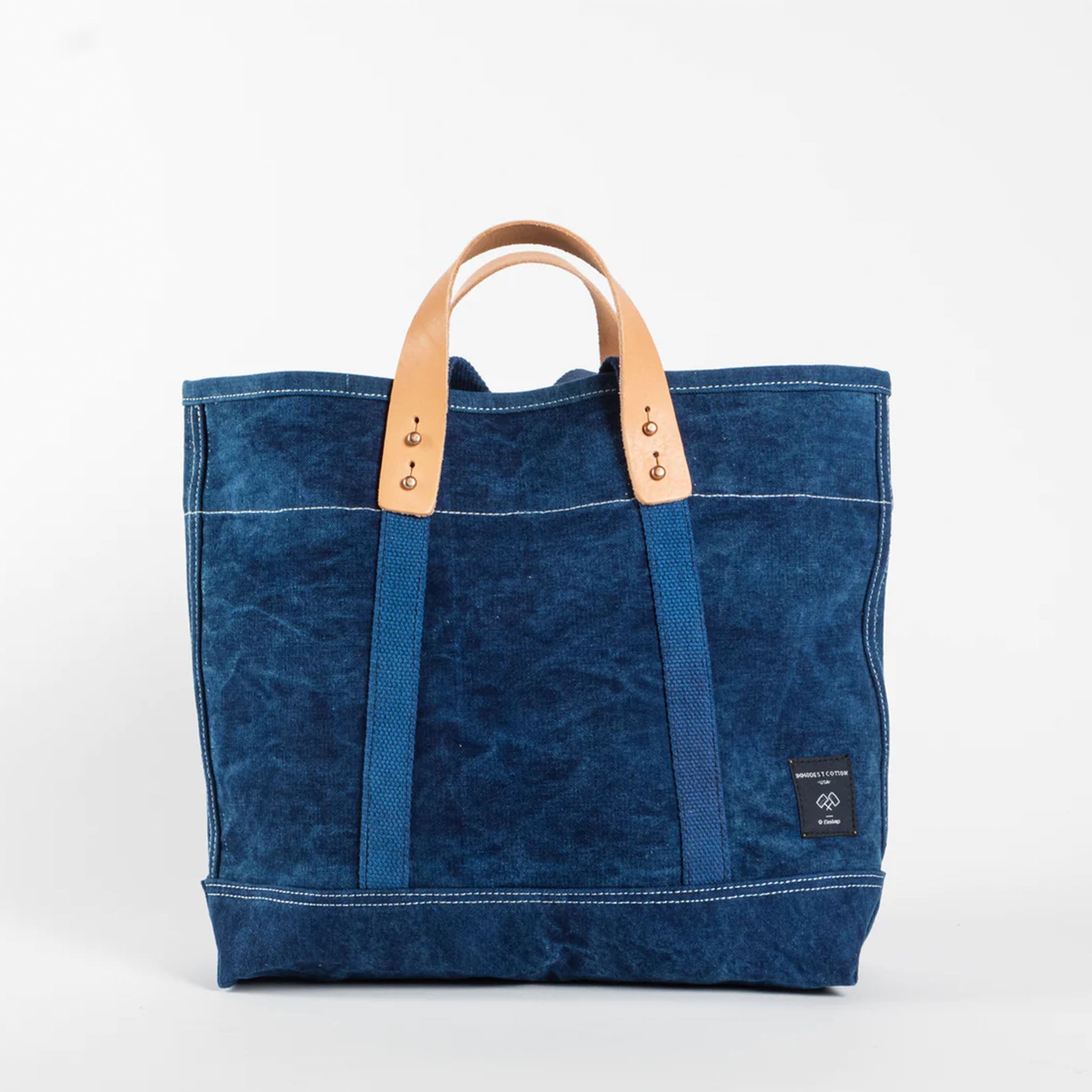 Small East West Tote Dark indigo – IMMODEST COTTON